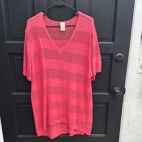 Faded Glory | Swim | Pink Knit Vneck Swim Coverup | Poshmark